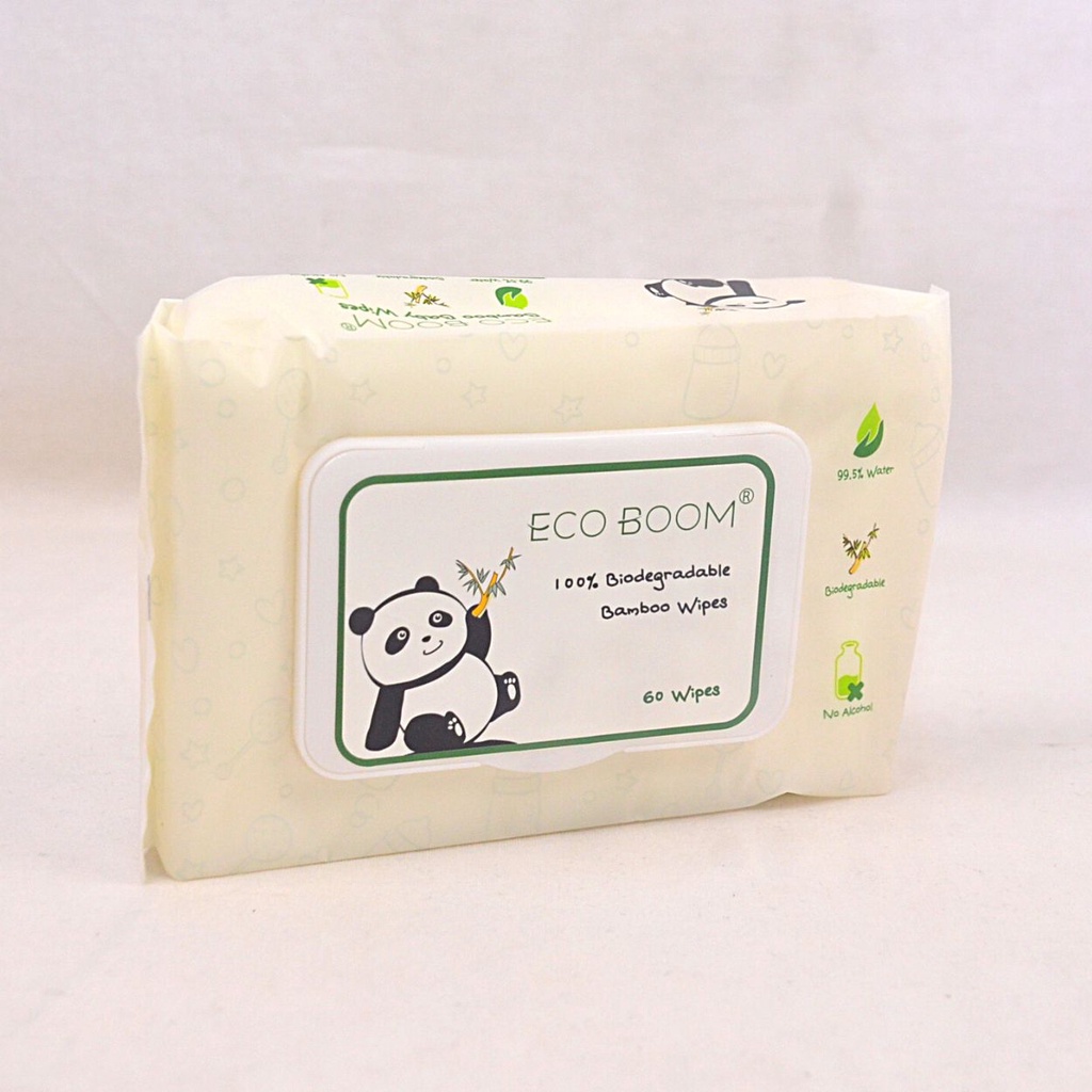Jual ECOBOOM Tisu Basah Organik Bamboo Biodegradable Wipes 60pcs ...