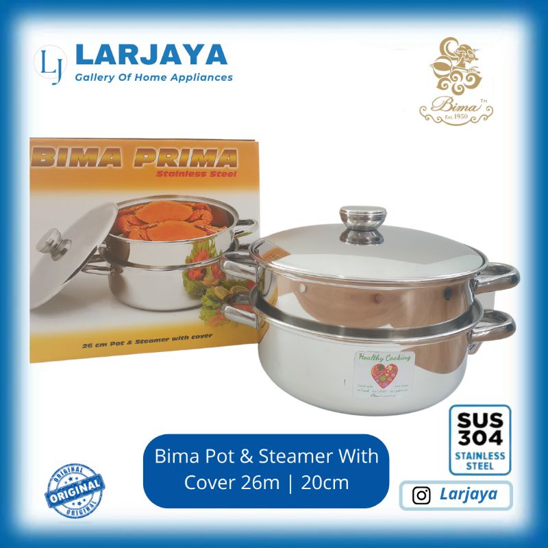 Jual Bima Prima Panci Steamer 26 cm | Panci Kukus 2 Susun Stainless ...