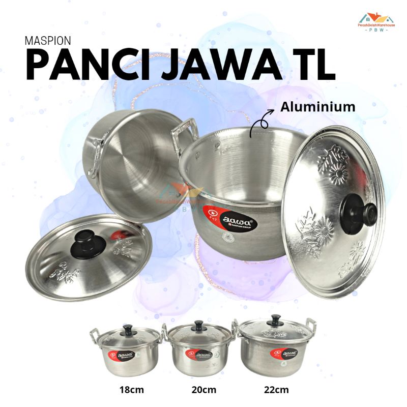 Jual Panci Jawa Tutup Luar Maspion 18cm, 20cm, 22cm / Panci Aluminium ...