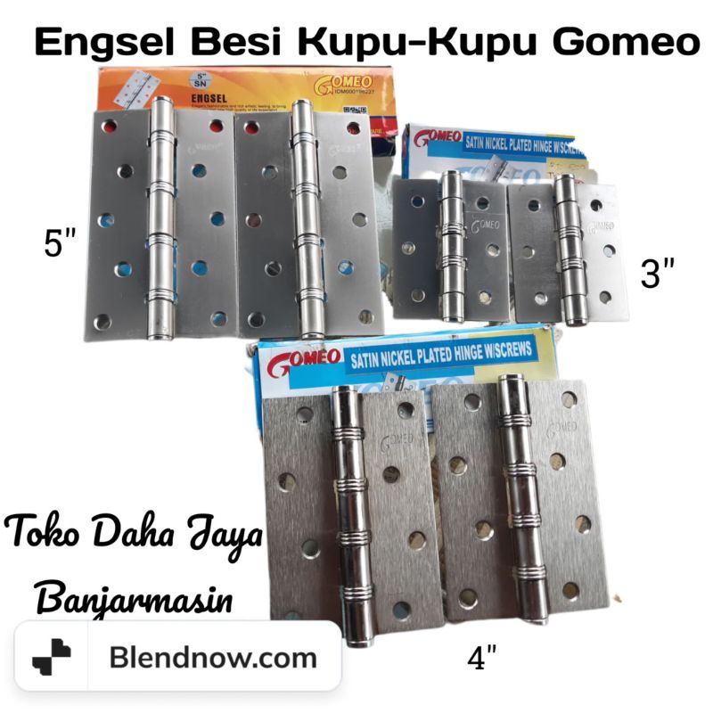 Jual Engsel Pintu kupu-kupu gomeo 5, 4, dan 3 inci | Shopee Indonesia