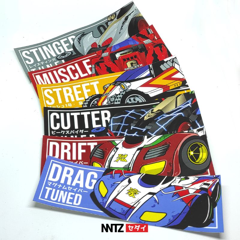 Jual sticker slap anime - tamiya lets and go jdm vinyl TUNED SERIES ...