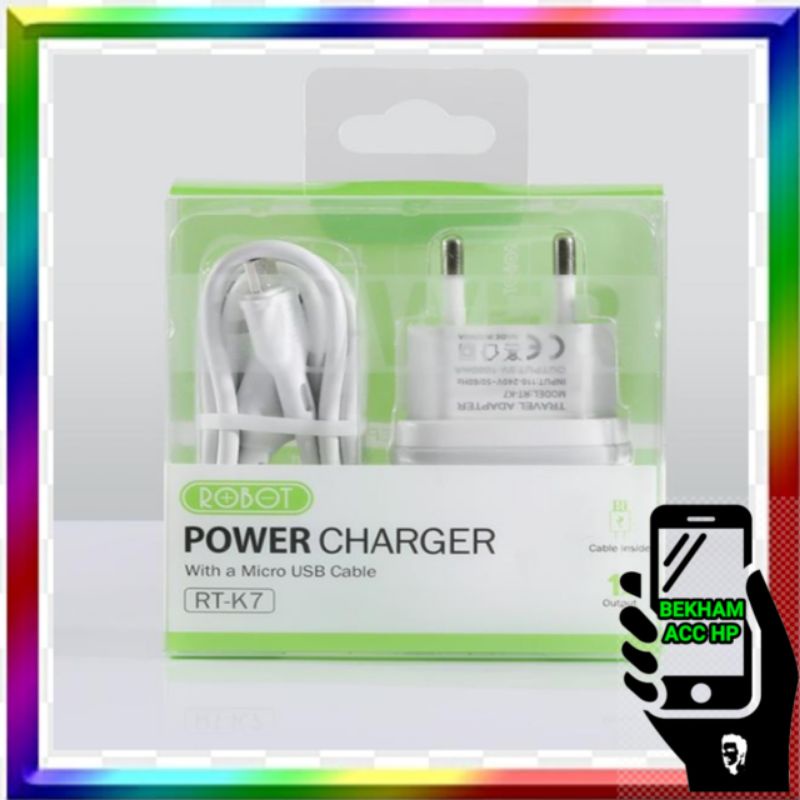 Jual ROBOT CHARGER CESAN HP RTK 7 QUICK CHARGE 5V 1A micro usb FIRE ...