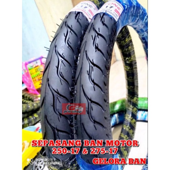 Jual satu set ban motor 250-17 & 275-17 ban bebek ban ring 17 ban flemo ...