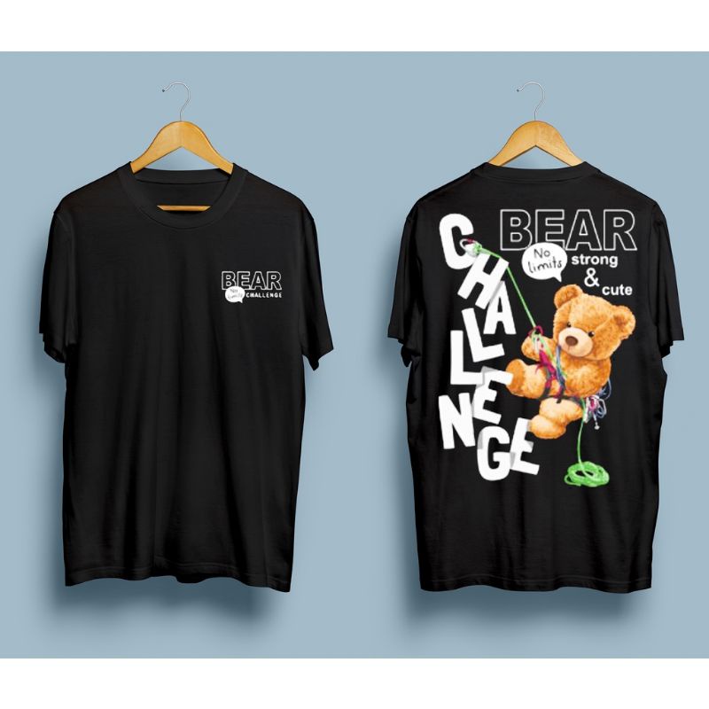 Jual KAOS DISTRO PRIA & WANITA || MODEL CHALLENGE BEAR || KAOS KEREN ...