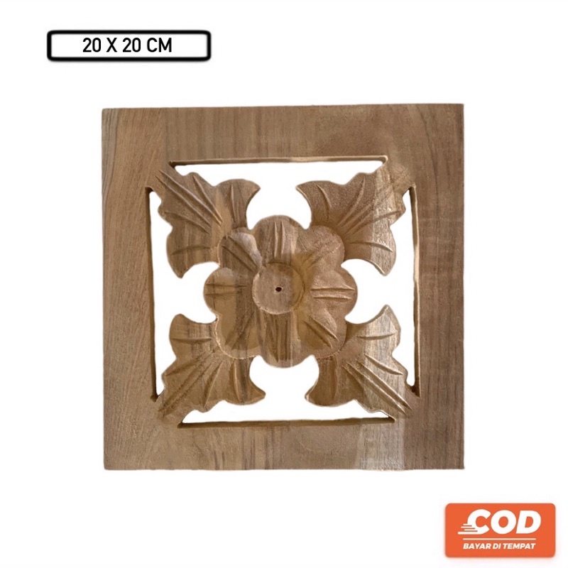 Jual (20 x 20) Kepingan Loster Kayu Jati Dekorasi Dinding Bermotif ...
