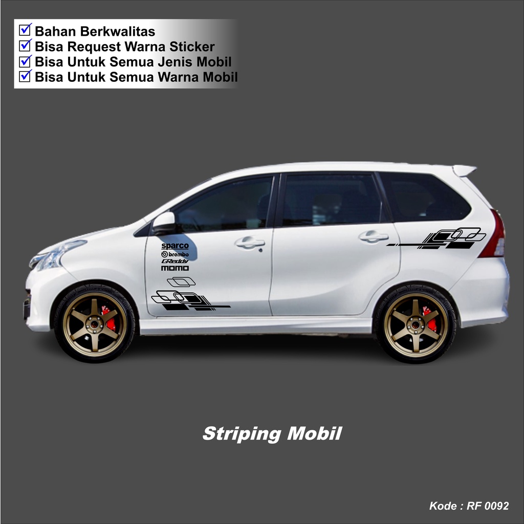 Jual Stiker Cutting Mobil Toyota Avanza Stiker Lis Body Samping Motif ...