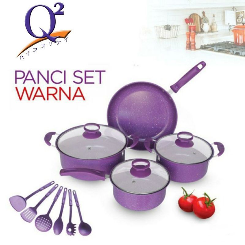 Jual PANCI SET 13 WARNA WARN44/COOKWARE SET WAJAN PENGORENGAN TUTUP ...