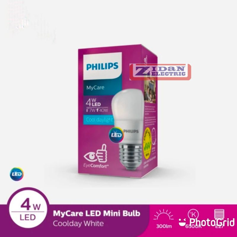 Jual Lampu Led Philips My Care 4W Kecil / Lampu Philips Led Bulb 4 Watt ...