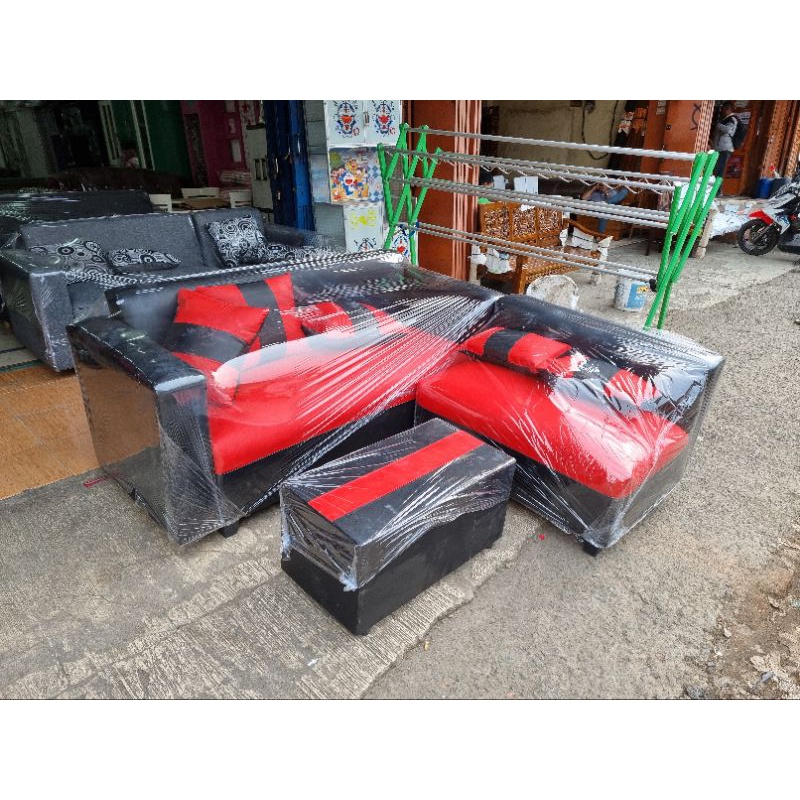 Jual Sofa L Putus Murah Full Kalep | Shopee Indonesia