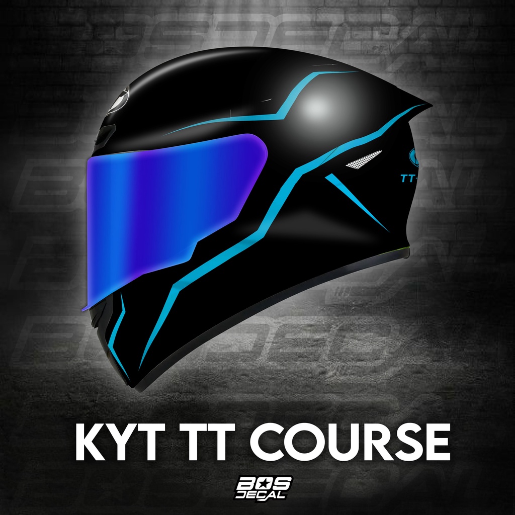 Jual Decal helm ttc tt ttcourse list blue | Shopee Indonesia