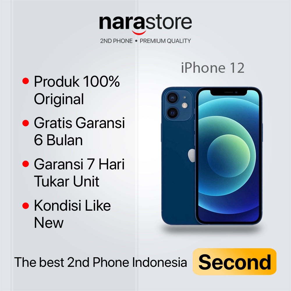 Jual Apple iPhone 12 Fullset Original 64gb 128gb 256gb Second Bekas seken like new bukan pro ...