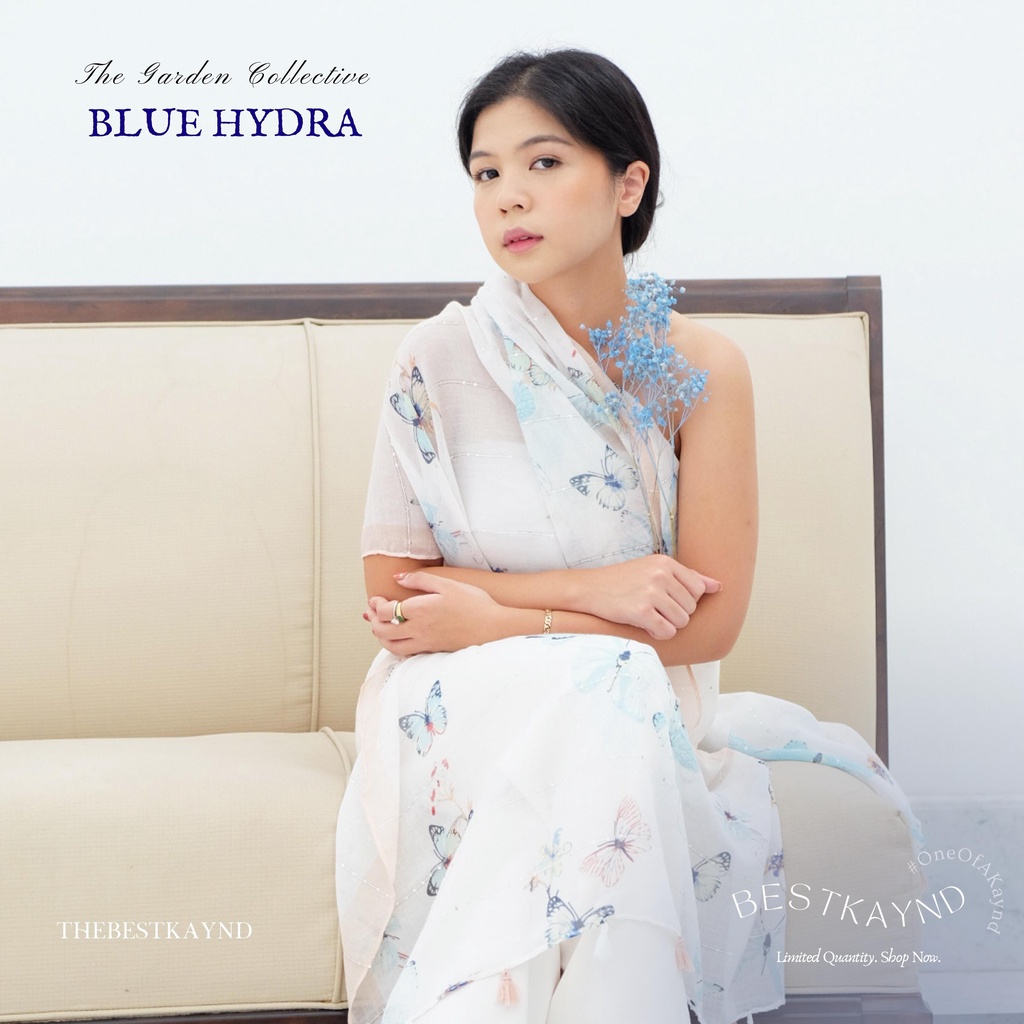 Jual Blue Hydra The Garden Collective | The Best Kaynd | Premium Scarf Selendang Pashmina Syal ...