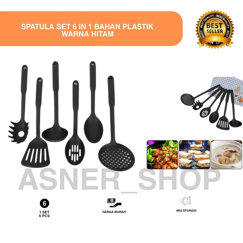 Jual Spatula Kitchen Set 6in1 Sutil Sodek Alat Cooling Masak Bahan ...