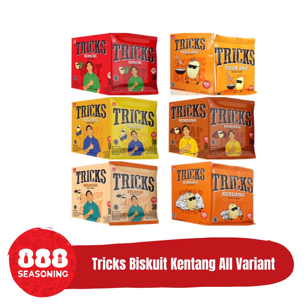 Jual TRICKS BISKUIT KENTANG BAKED POTATO ALL VARIANT 15g x 10 Pcs ...