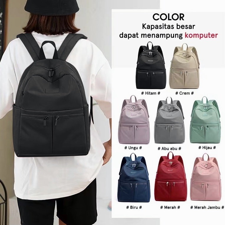 Jual Hathin muii COLORFUL FOX 0446 Tas Ransel Wanita nilon Backpack ...