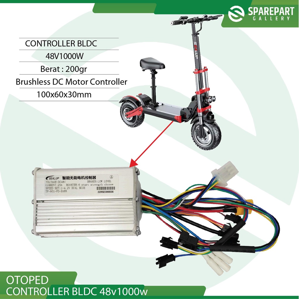 Jual Controller bldc 48v1000w skuter sealup Q18 otoped ring 12 ...