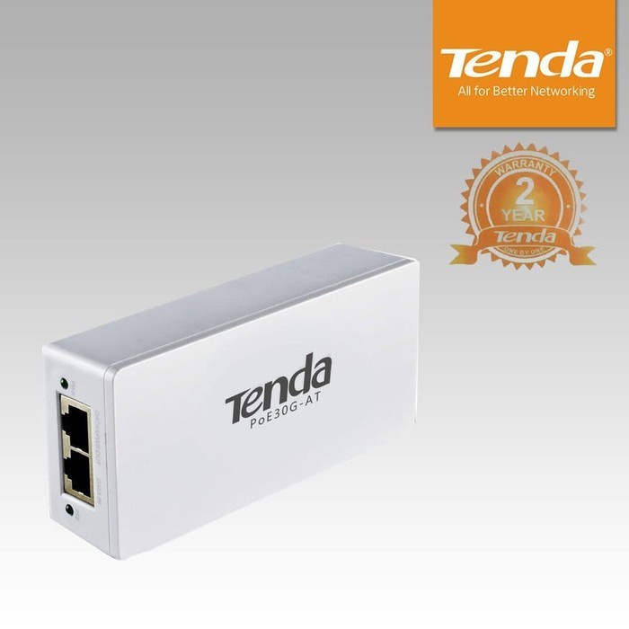 Jual Tenda PoE30G-AT PoE Injector delivers up to 30W output power per ...