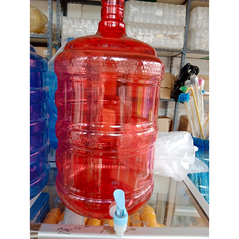 Jual GALON KRAN AIR MINUM BAHAN PET TEBAL UKURAN 19 LITER | Shopee ...