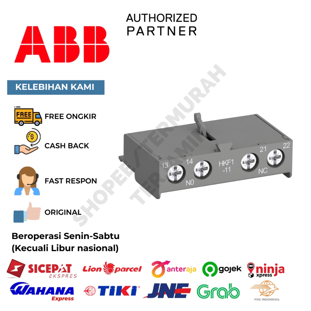 Jual ABB HKF1-11 AUXILIARY CONTACT 1SAM201901R1001 | Shopee Indonesia