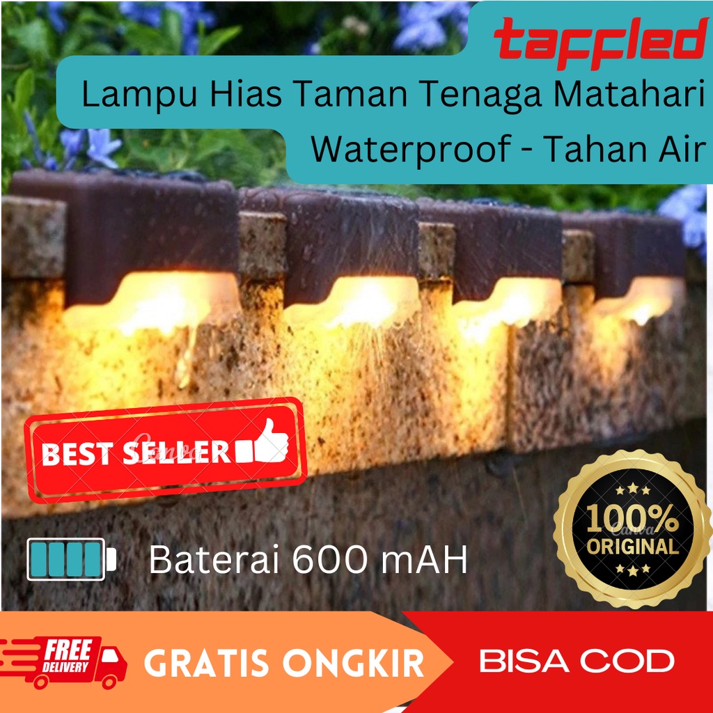 Jual TaffLED Lampu Pagar Rumah Outdoor Solar Cell Lampu LED untuk hias ...