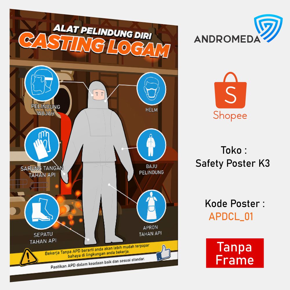 Jual Safety Poster K3 : Alat Pelindung Diri Casting Logam_1 | Shopee ...