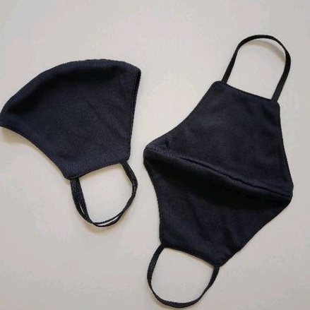 Jual Masker Kain Hitam Premium Katun Combed Lusinan (12pcs) | Shopee ...