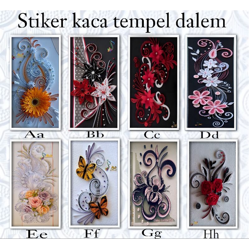 Jual Stiker kaca tempel dari dalem motif bunga relief | Shopee Indonesia
