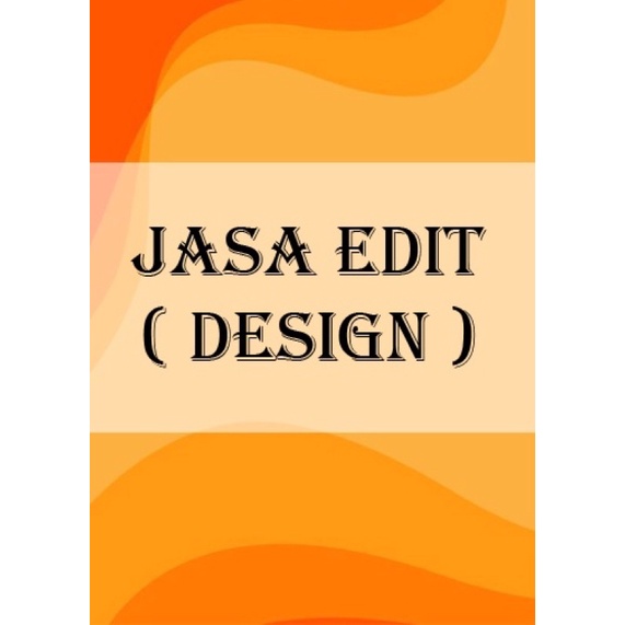 Jual Jasa Edit / Design | Shopee Indonesia
