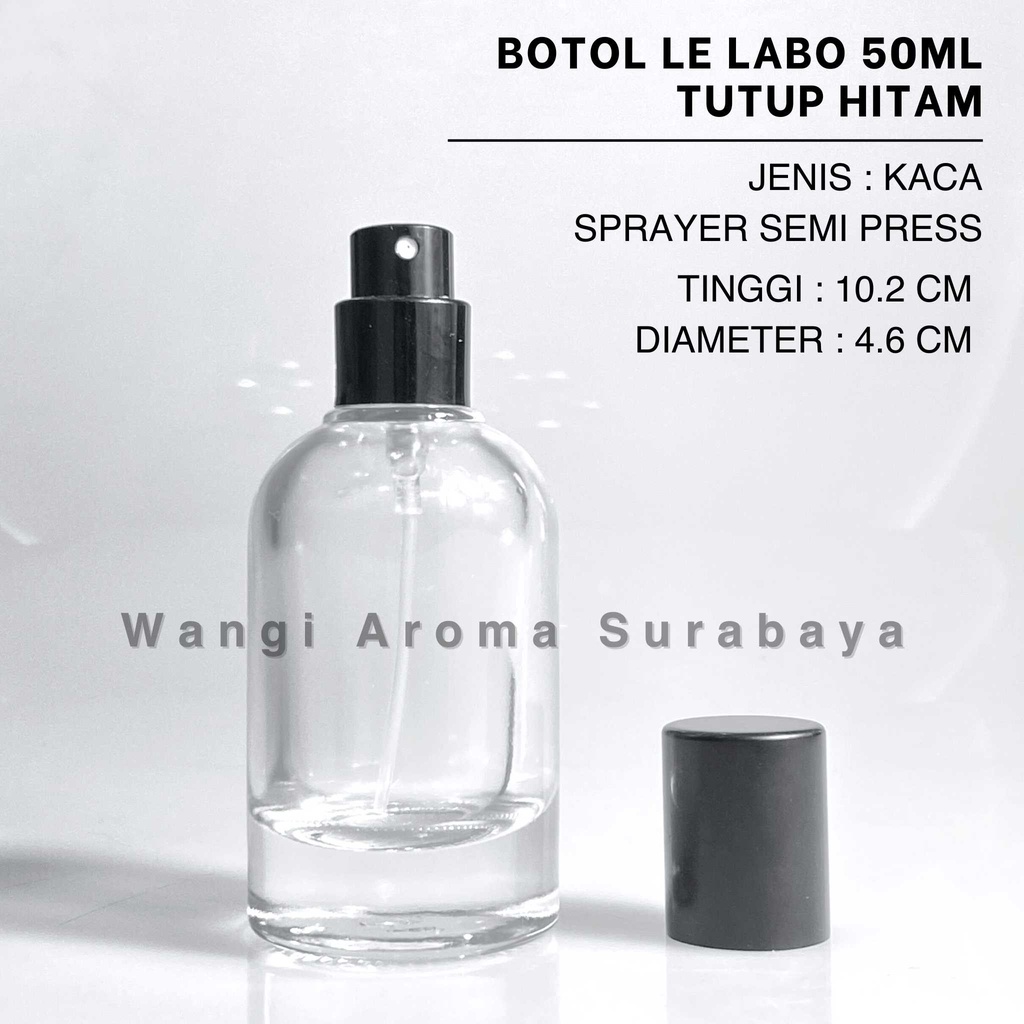 Jual Botol Le Labo 50ML Hitam Spray Semi Press - Botol Parfum Le Labo ...