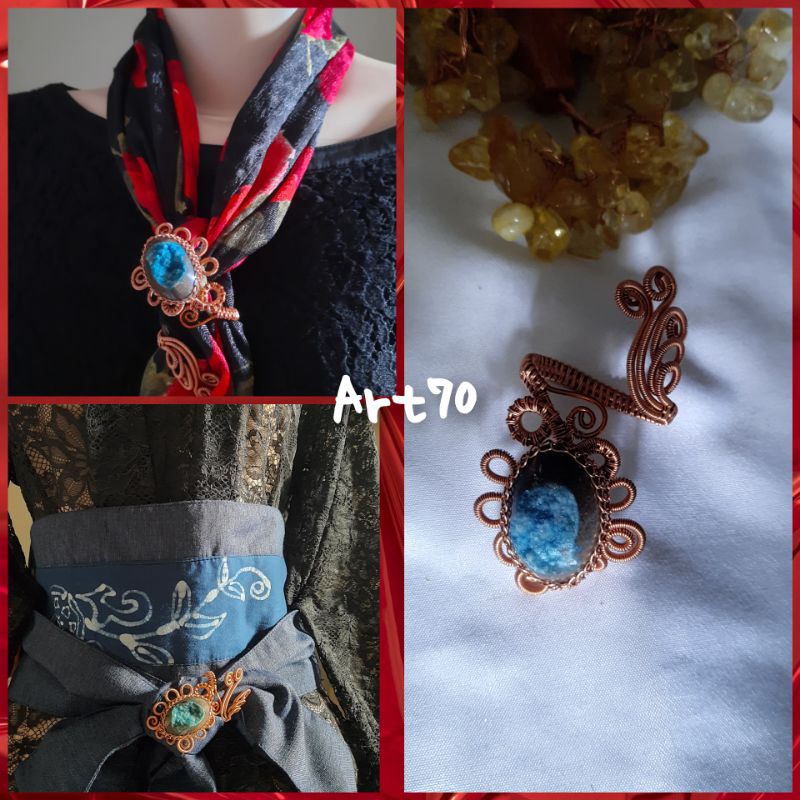 Jual Ring jilbab wire batu/ring hijab atau ring syal/ring obi druzy ...