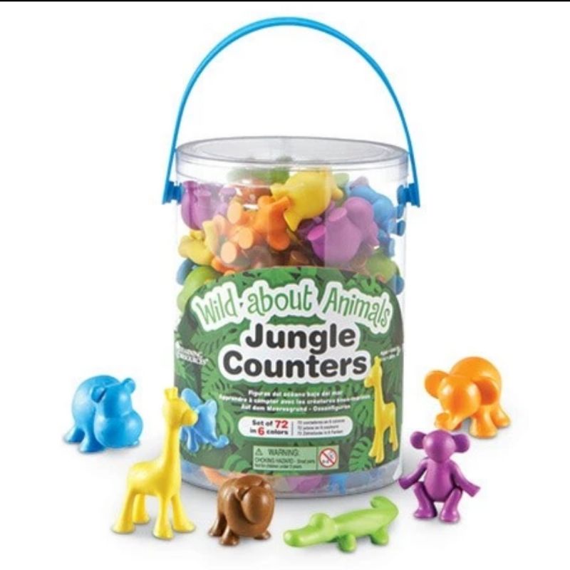 Jual Learning Resources Wild About Animal Jungle Counters | Shopee ...