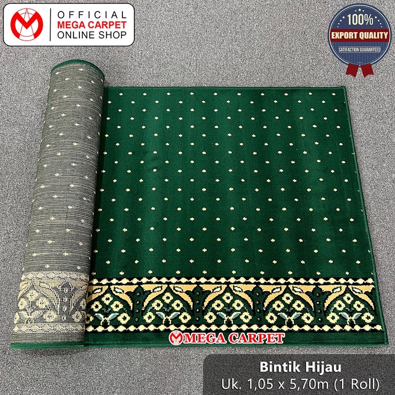 Jual Sajadah Roll / Karpet Masjid [Bintik Hijau] | Shopee Indonesia