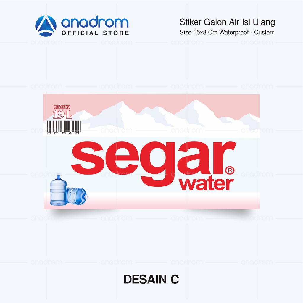 Jual Stiker Galon Air Isi Ulang | Stiker Galon Anti Air | Anadrom 3164 ...