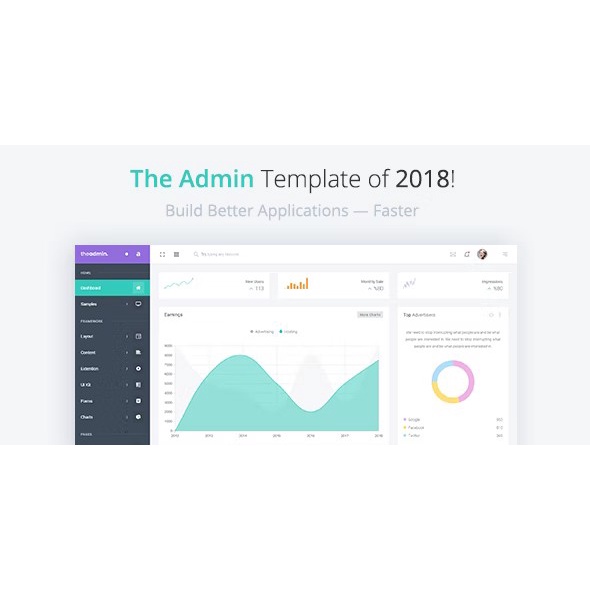 Jual Bootstrap 4 - TheAdmin v1.1.5 | Responsive Admin Dashboard Template | Shopee Indonesia