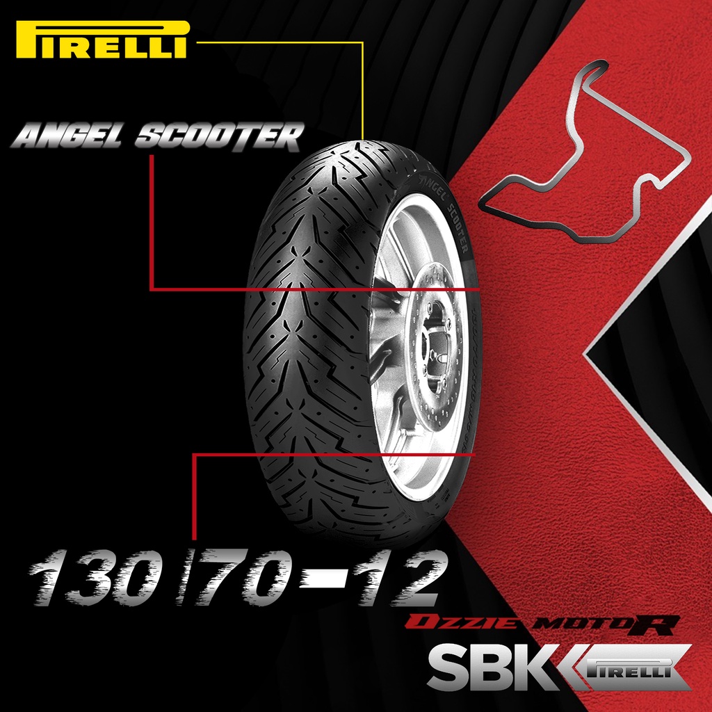 Jual PIRELLI ANGEL SCOOTER BAN MOTOR TUBELESS VESPA RIM 10 11 12 BAN ...