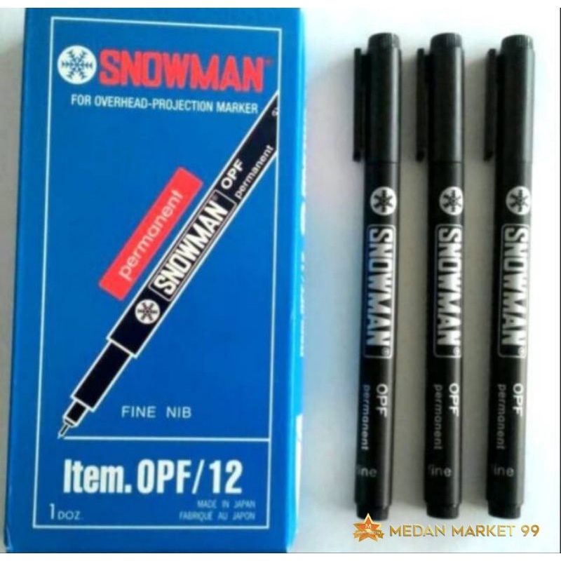 Jual SPIDOL PEN PERMANENT SNOWMAN OPF OPM | SNOWMAN | SPIDOL SNOWMAN ...