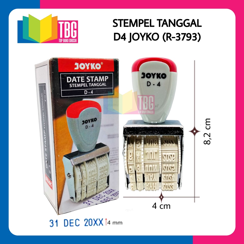 Jual 1 PCS STEMPEL TANGGAL D-4 JOYKO/ DATE STAMP D4/ STAMPEL (R-3793 ...