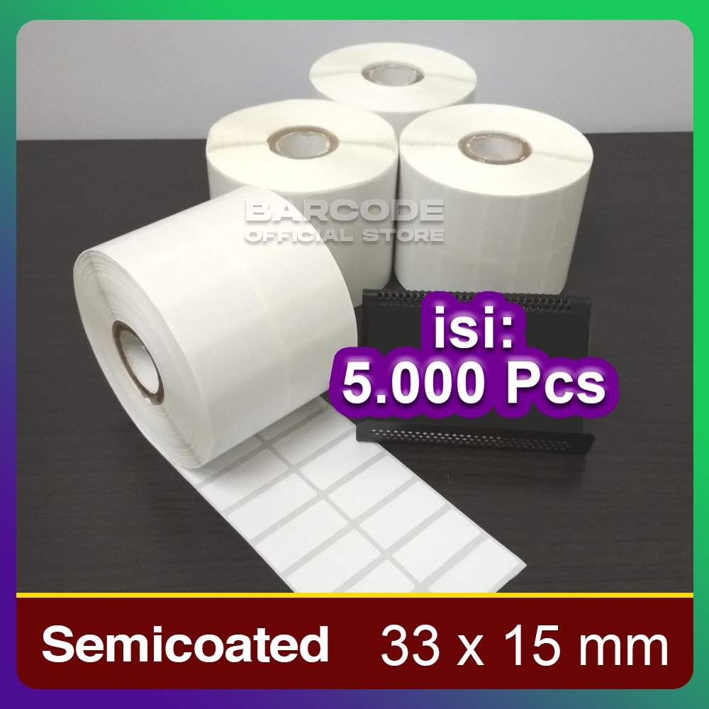 Jual Kertas Sticker Label Printer Barcode 33 X 15 mm- 2 Line ...
