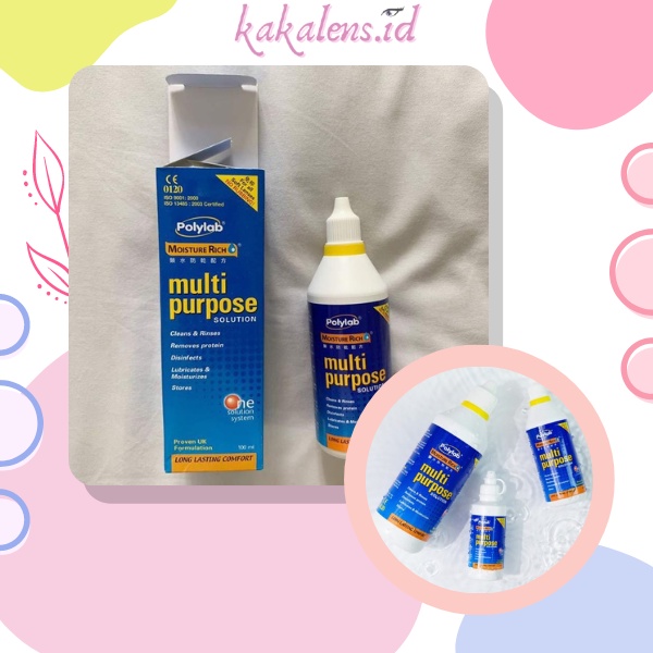 Jual WATER SOLUTION MULTI PURPOSE 100ML POLYLAB CAIRAN SOFTLENS UKURAN ...