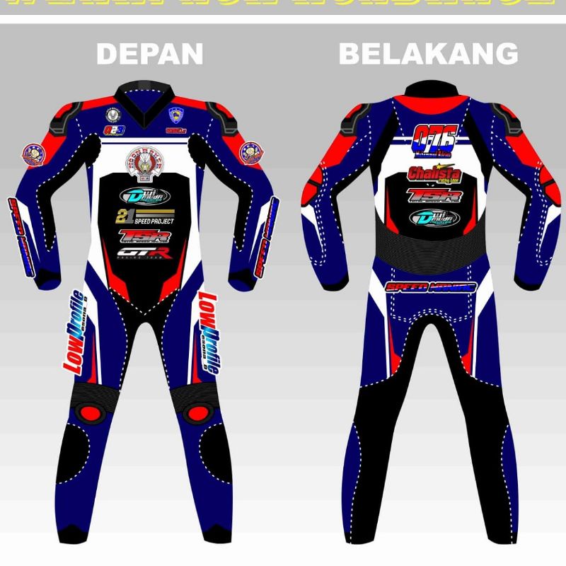 Jual WEARPACK ROAD RACE DESAIN BEBAS CUSTOM WARNA MODEL SPONSOR DLL ...