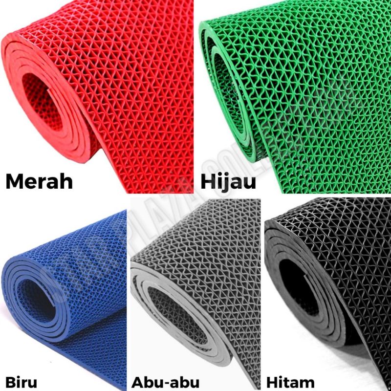 Jual Karpet Keset Karet PVC X-TYPE / S TYPE Mat / Keset Jaring Tebal Anti Slip Meteran Murah ...