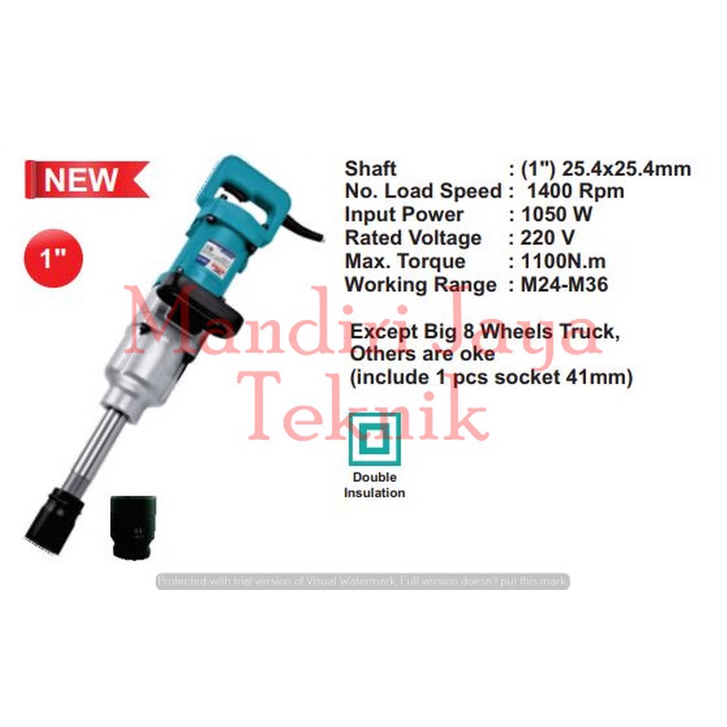 Jual Mesin Alat Buka Baut 1" 1050W EW636 WIPRO | Shopee Indonesia