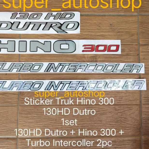 Jual Sticker Truk Hino 300 130HD Dutro Turbo Intercooler 1set | Shopee ...
