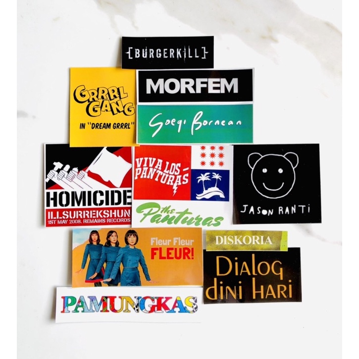 Jual Sticker Pack Band Indie ( panturas, jason ranti, grrl gang, soegi ...
