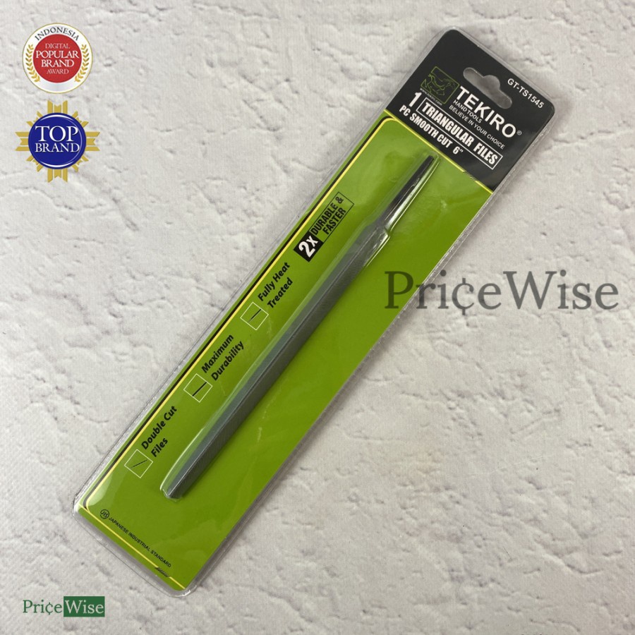 Jual Kikir Segitiga Halus 6" Tekiro / Triangular Files Smooth 6 inch ...