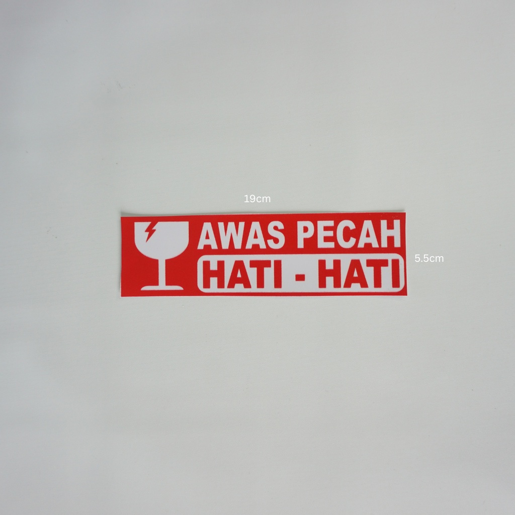 Jual STIKER HATI-HATI AWAS PECAH RIJECT | Shopee Indonesia