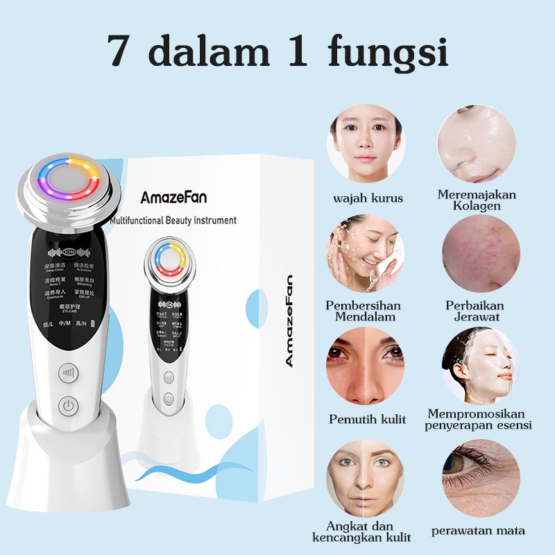 Jual alat setrika wajah mesin terapi wajah led 7 in 1 untuk ...