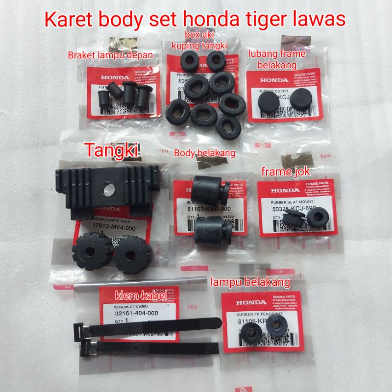 Jual Karet Full Body Set Honda Tiger Lawas Lama Original | Shopee Indonesia