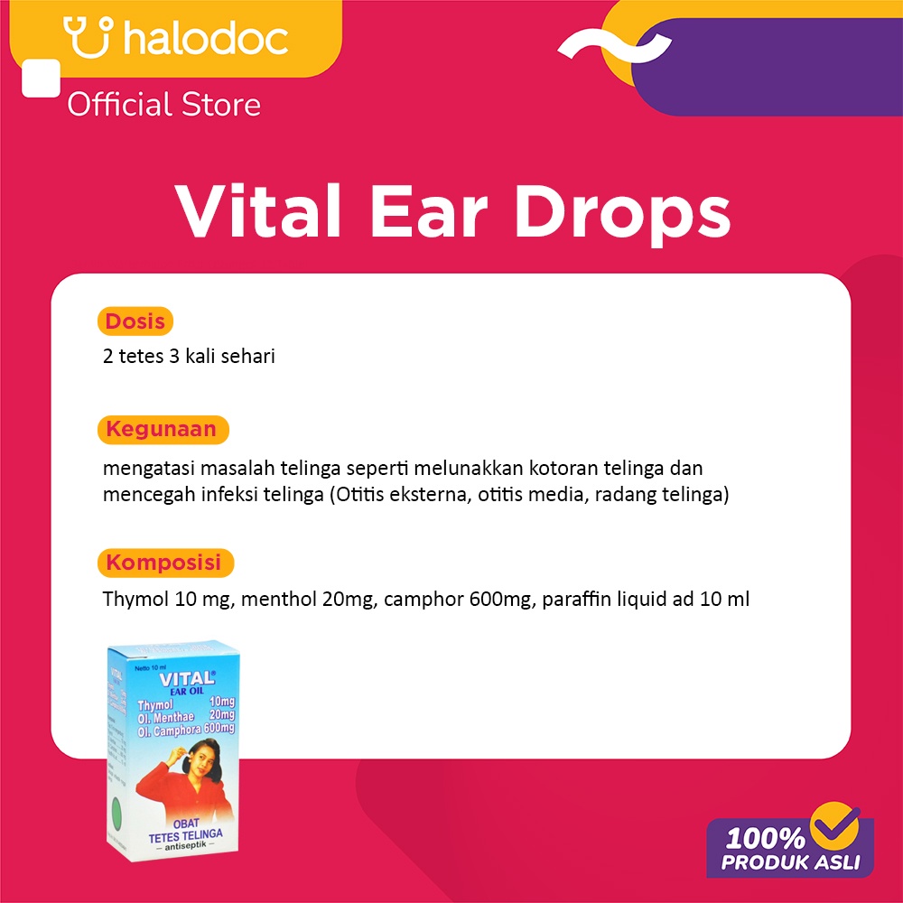 Jual Vital Ear Drops 10 ml | Shopee Indonesia