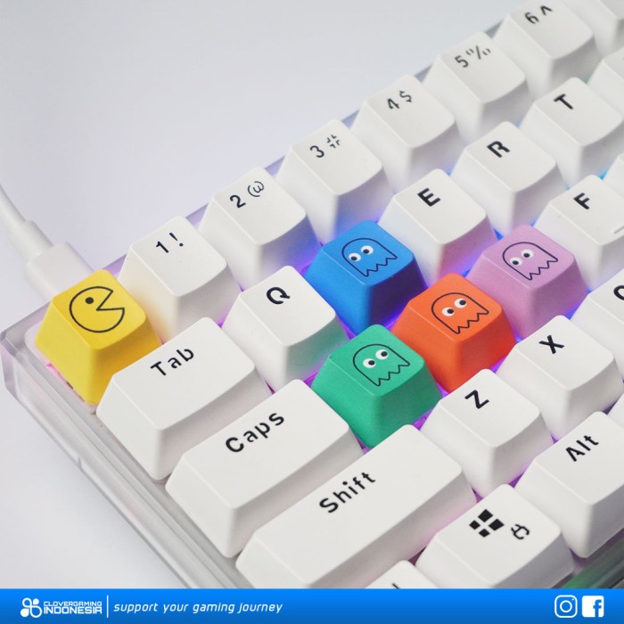 Jual Keycaps Pacman PBT Dye Sub Pac Man for Mechanical Keyboard ...